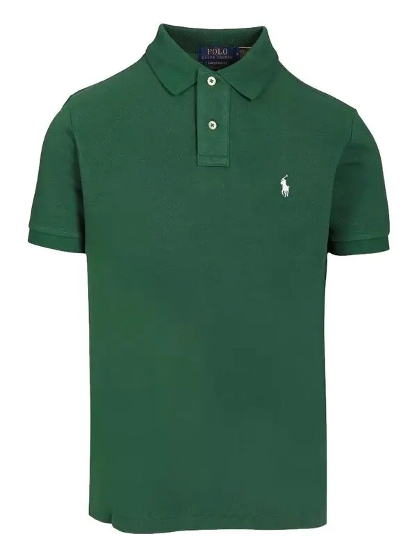Polo Ralph Lauren Embroidered-logo Mesh Polo Shirt - Green