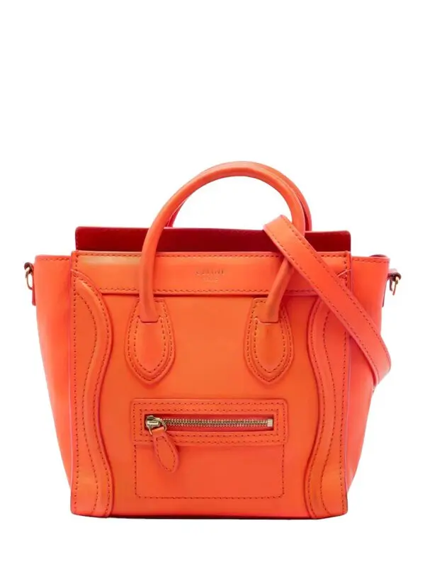 Celine Nano Luggage Tote Satchel - Orange