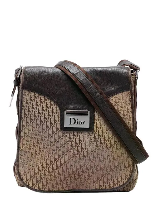 Dior Diorissimo Trotter Canvas Street Chic Crossbody Bag - Brown