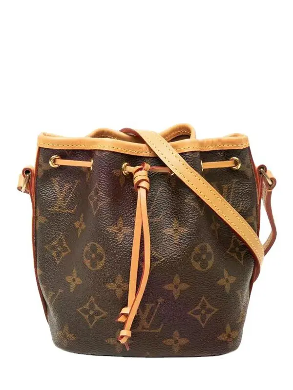 LOUIS VUITTON Monogram Nano Noe Bucket Bag - Brown