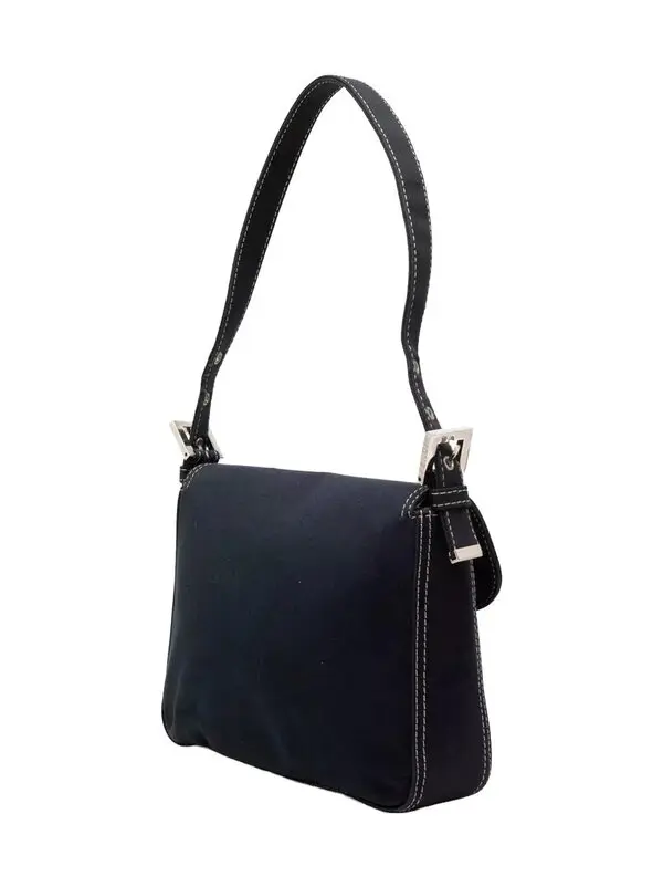 Fendi Ff Marble Canvas Shoulder Bag - Blue