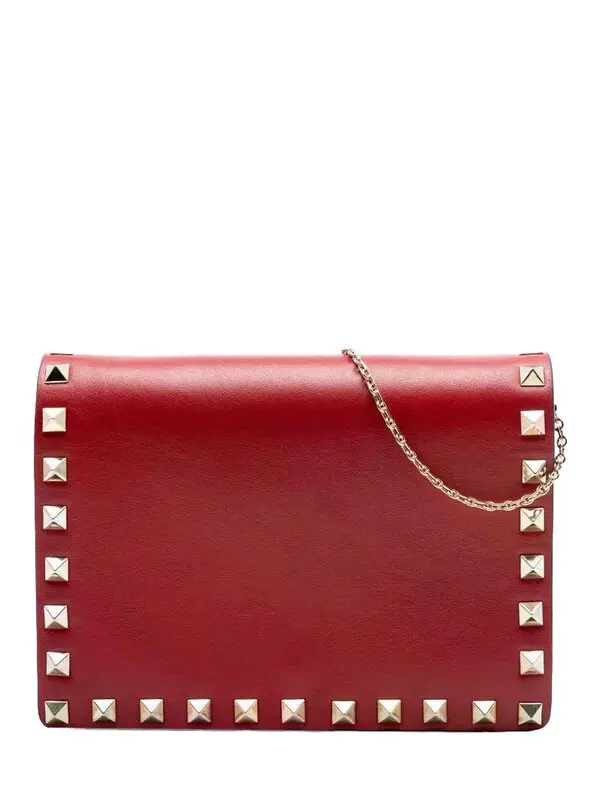 Valentino Garavani Rockstud Chain Pouch Crossbody Bag - Red