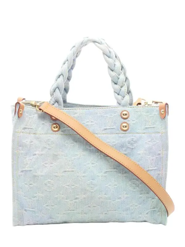 LOUIS VUITTON Monogram Denim Let Go Pm Satchel - Blue