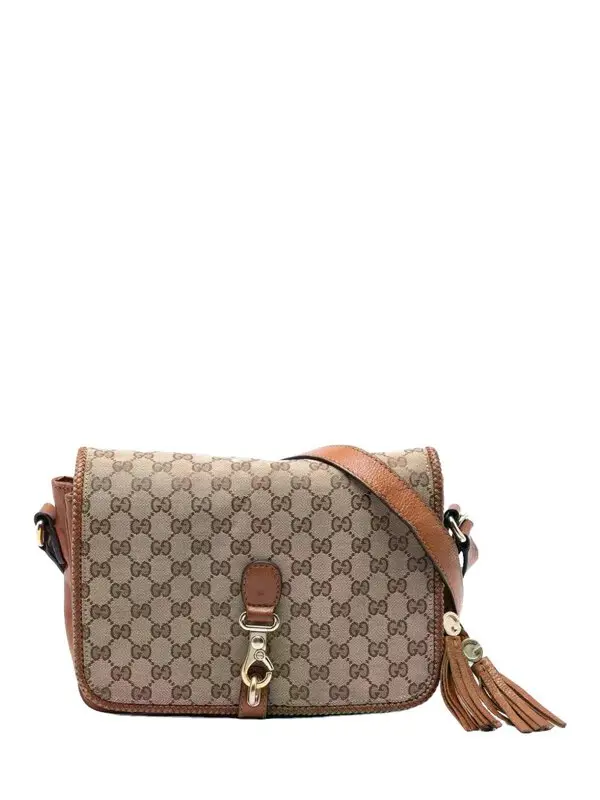 Gucci Gg Canvas Marrakech Crossbody Bag - Brown