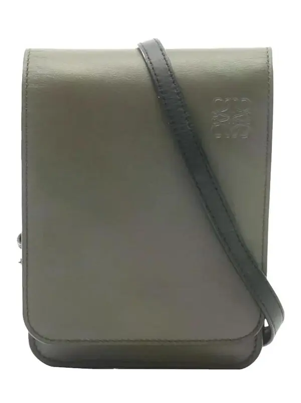 Loewe Leather Gusset Phone Holder Crossbody Bag - Brown