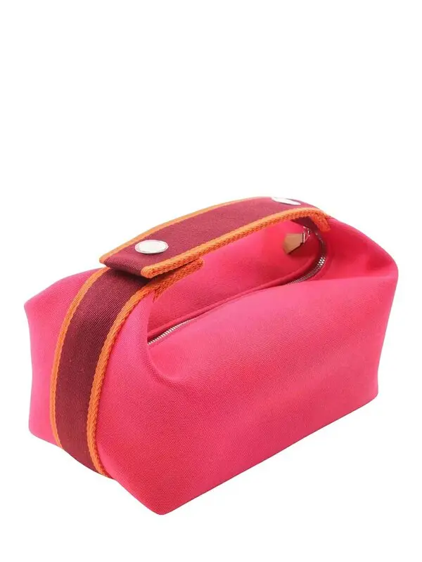 Hermès Toile Bride A Brac Case Vanity Bag - Pink
