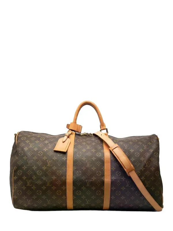 LOUIS VUITTON Keepall Bandouliere 60 Travel Bag - Brown