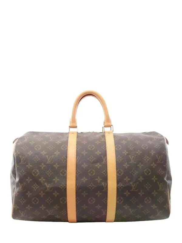 LOUIS VUITTON Monogram Keepall 45 Travel Bag - Brown