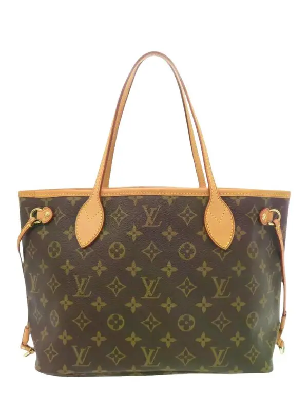LOUIS VUITTON Monogram Neverfull Pm Tote Bag - Brown
