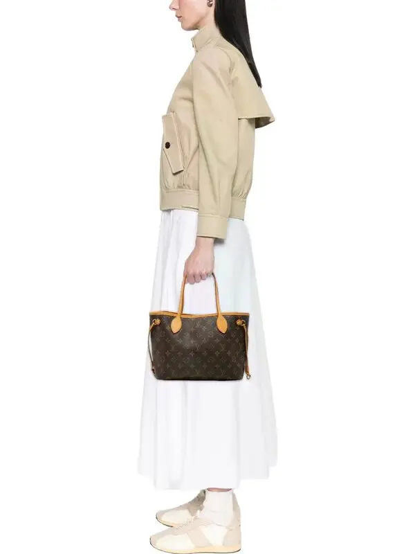 LOUIS VUITTON Monogram Neverfull Pm Tote Bag - Brown