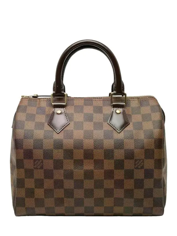 LOUIS VUITTON Damier Ebene Speedy 25 Boston Bag - Brown