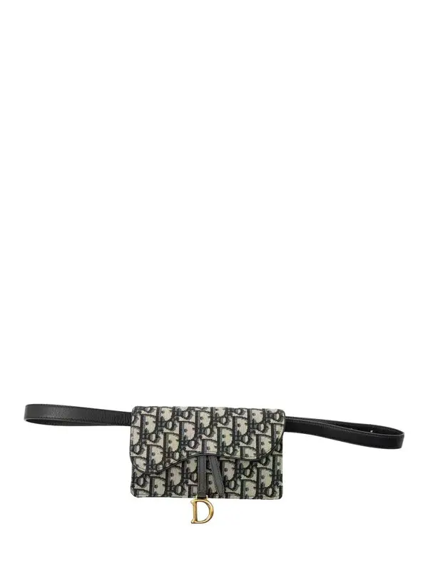 Dior Oblique Canvas Saddle Belt Bag - Blue