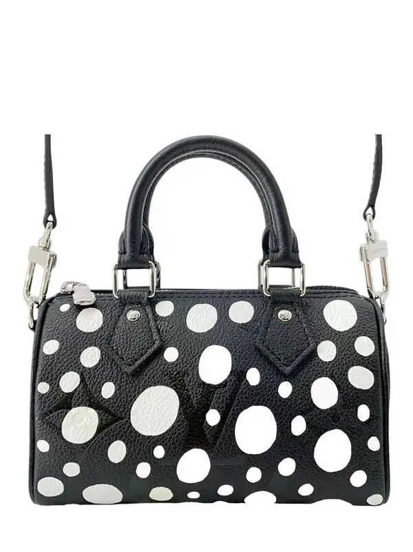 LOUIS VUITTON Monogram Empreinte Nano Speedy Bandouliere Satchel - Black
