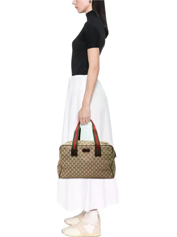 Gucci Gg Canvas Web Duffle Bag - Neutrals