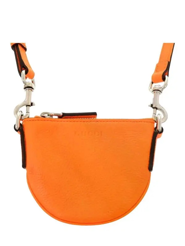 Gucci Calfskin Web B Micro Mini Bag - Orange