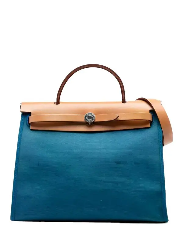 Hermès Herbag Zip 31 Satchel - Blue