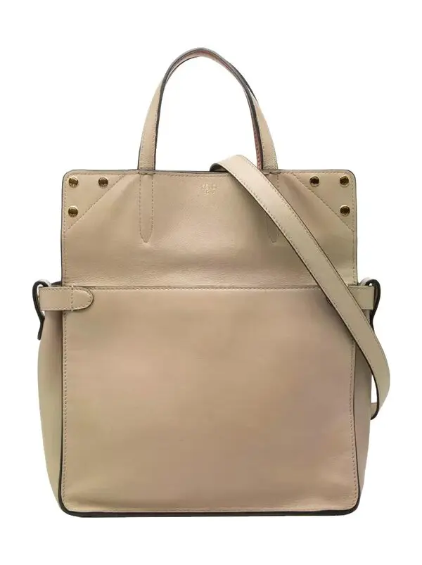 Fendi Vitello Grace And Suede Flip Satchel - Neutrals