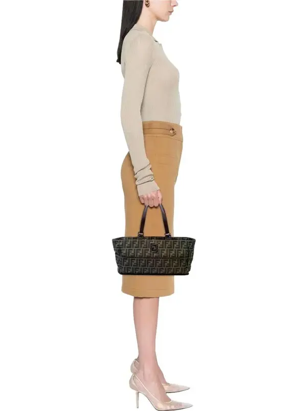 Fendi Zucca Canvas Tote Bag - Brown