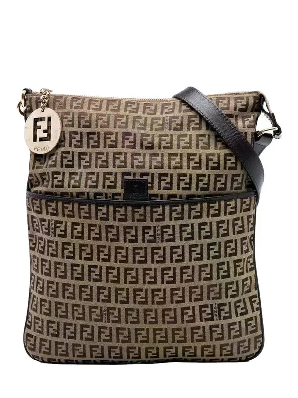 Fendi Zucchino Canvas Crossbody Bag - Neutrals