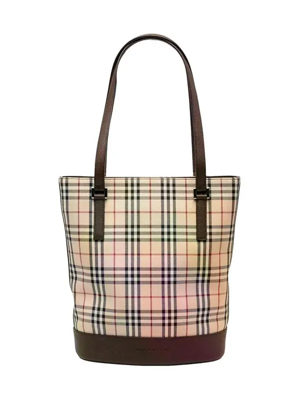 Burberry House Check Canvas Bucket Bag - Neutrals