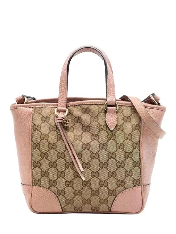 Gucci Small Gg Canvas Bree Satchel - Neutrals