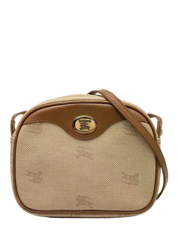 Burberry Coated Canvas Logo Crossbody Bag - Neutrals