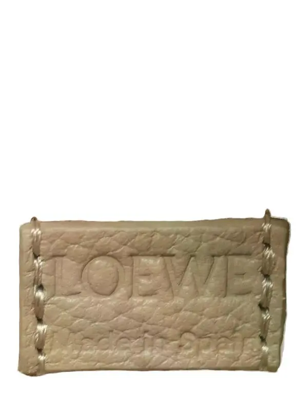 Loewe Mini Calfskin Puzzle Edge Satchel - Neutrals
