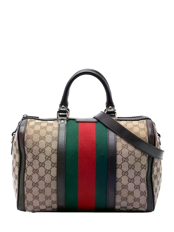 Gucci Gg Canvas Web Joy Boston Bag Satchel - Neutrals