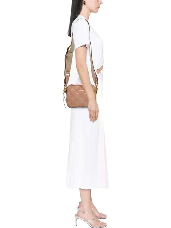 Gucci Small Gg Matelassé Calfskin Crossbody Bag - Neutrals