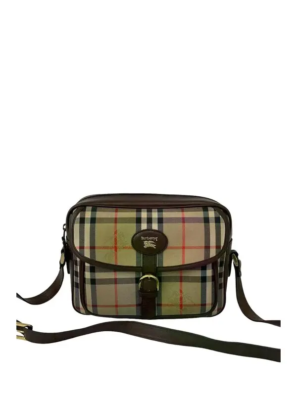 Burberry Nova Check Canvas Crossbody Bag - Neutrals