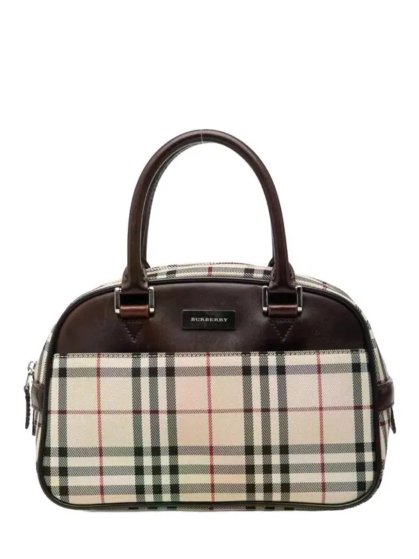 Burberry House Check Canvas Handbag - Neutrals