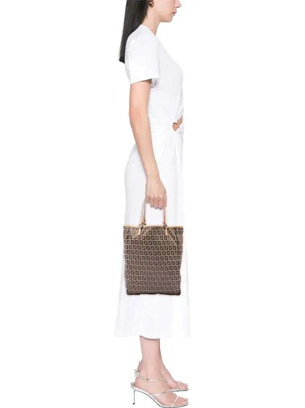 Fendi Zucchino Canvas Tote Bag - Neutrals