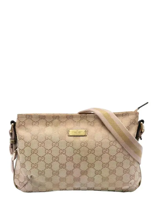 Gucci Gg Canvas Web Crossbody Bag - Neutrals