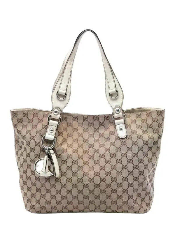 Gucci Medium Gg Canvas Icon Bit Tote Bag - Neutrals