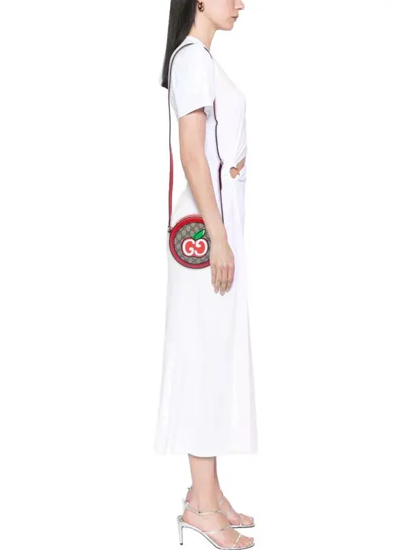 Gucci Gg Supreme Apple Round Crossbody Bag - Neutrals