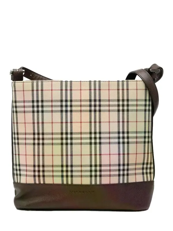 Burberry House Check Canvas Shoulder Bag - Neutrals