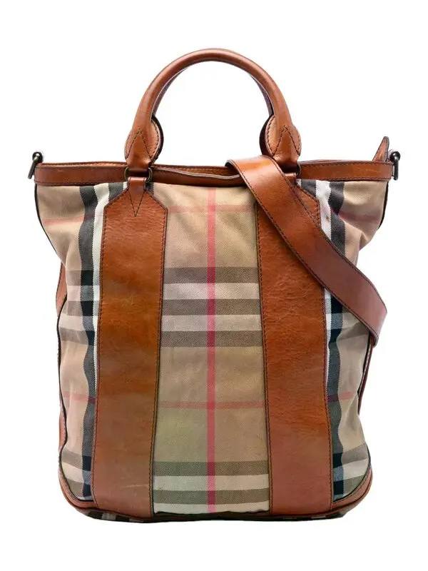 Burberry House Check Canvas Bonington Satchel - Neutrals