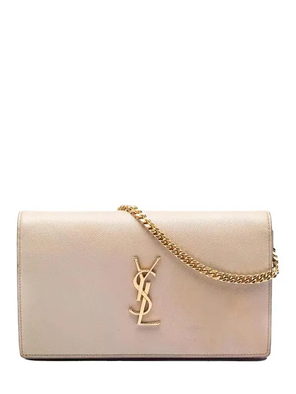 Saint Laurent Monogram Kate Wallet On Chain Crossbody Bag - Neutrals