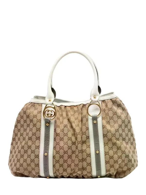 Gucci Gg Canvas Interlocking G Tote Bag - Neutrals