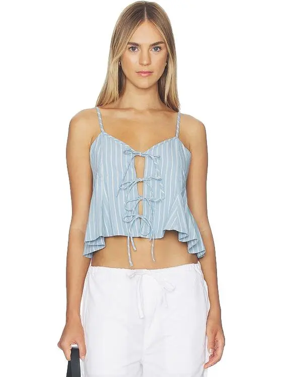 Citizens Of Humanity Larissa Tie Front Cami - Capri Stripe