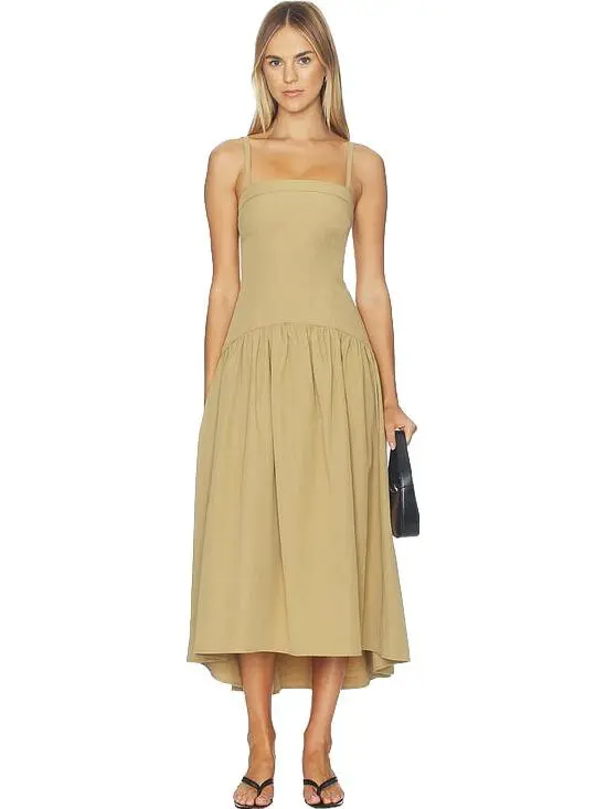 ALL THE WAYS Callista Midi Dress - Khaki