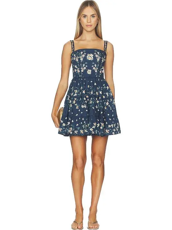 Agua Bendita Floral Print Mini Dress - Multicolor