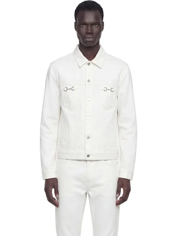 Gucci Horsebit Denim Jacket - White