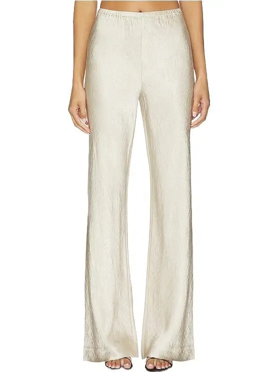 EAVES Loretta Bias Pant In Metallic - Silver Taupe