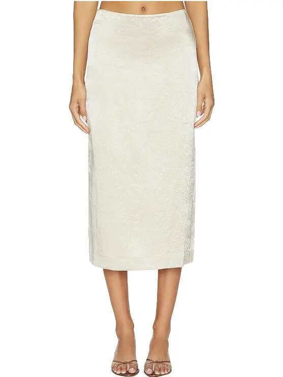 EAVES Kory Midi Skirt - Silver Taupe