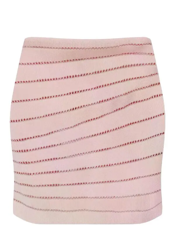 Balmain Pointelle-knit Mini Skirt - Pink