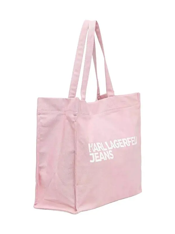 Karl Lagerfeld Logo Print Tote Bag - Pink