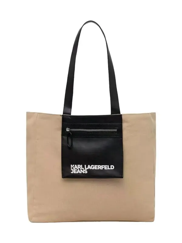 Karl Lagerfeld Logo Print Tote Bag - Neutrals