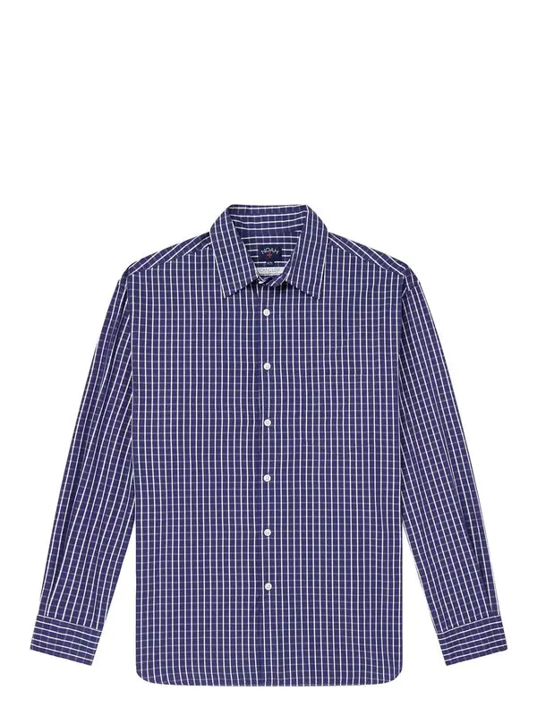 NOAH Oversized Checked Cotton-poplin Shirt - Blue