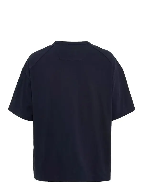 JUUN.J Logo-embroidered Patch-detail T-shirt - Blue